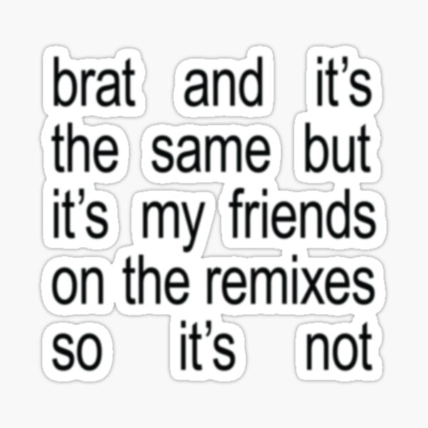 "brat - remix album - Charli XCX Album cover art" Sticker for Sale by ...