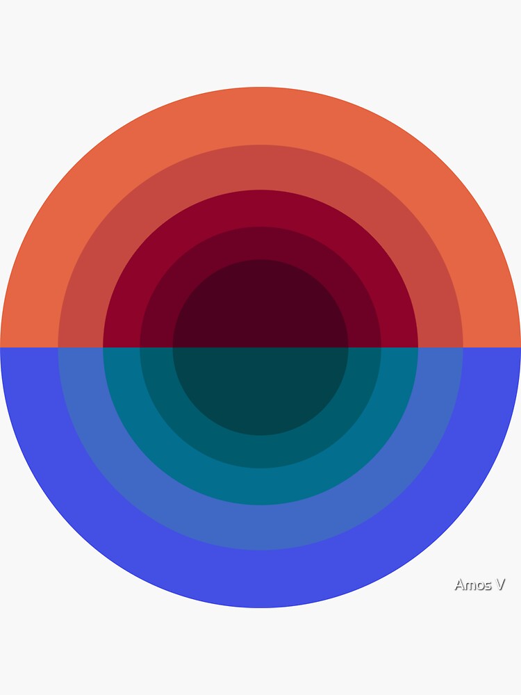 "Half and Half" Sticker by amosvoltz | Redbubble