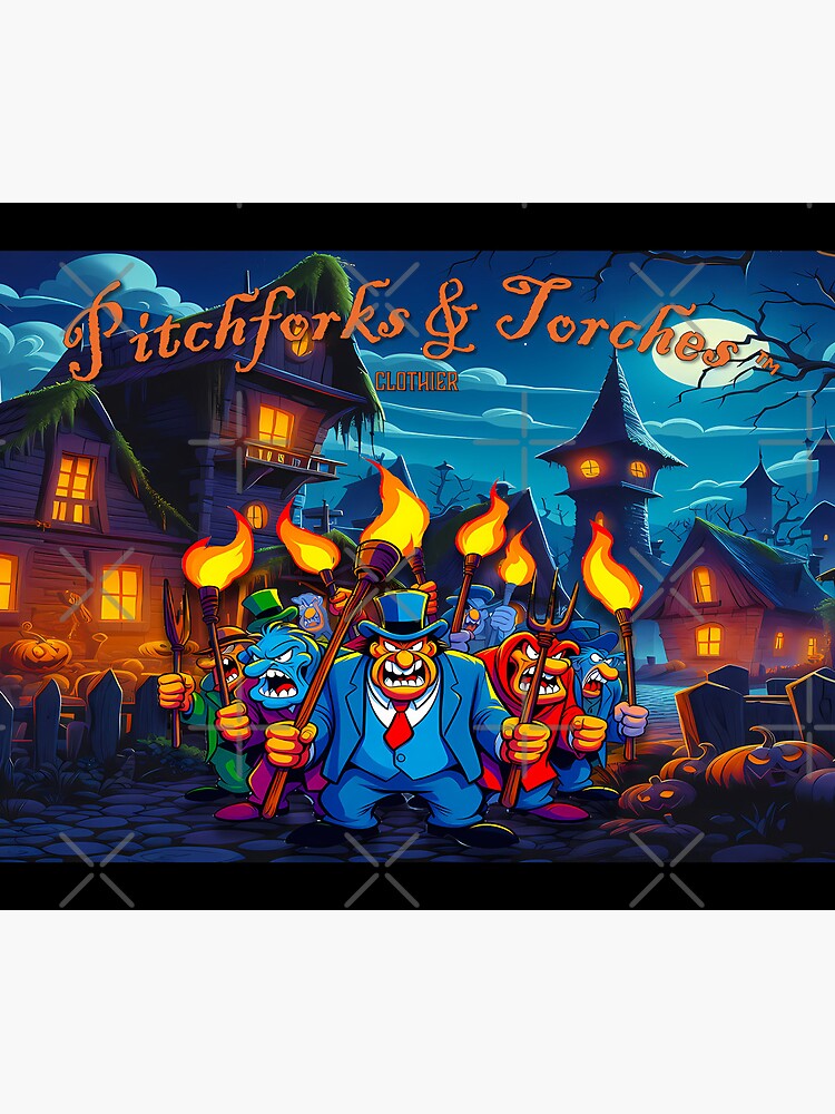 "Pitchforks & Torches tm - " The Fiend Must be Found "" Mouse Pad for ...
