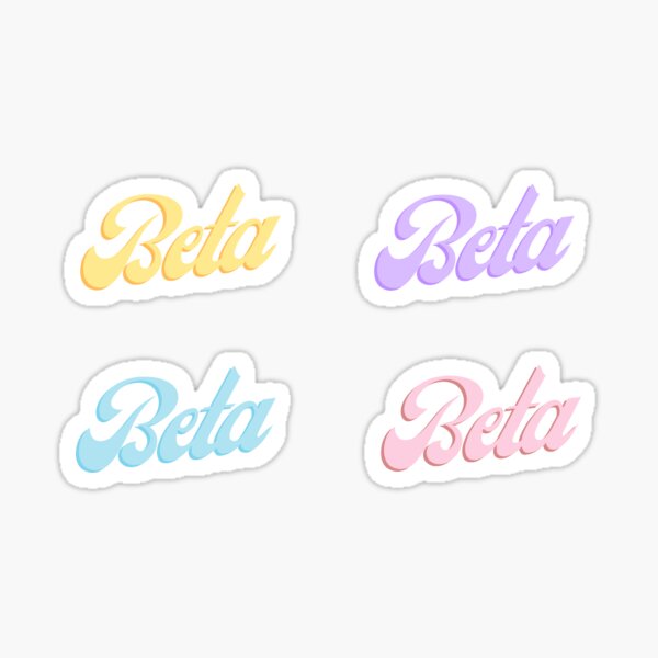 "Beta Sticker Sheet" Sticker for Sale by mau301 | Redbubble