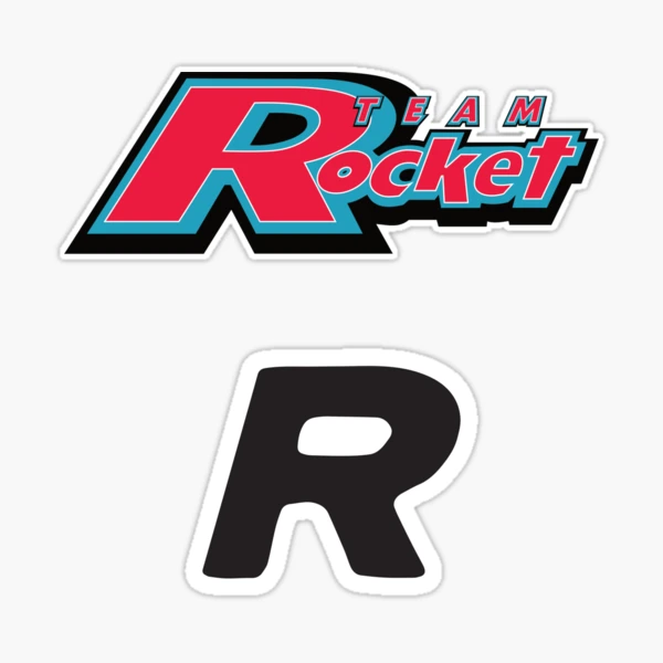 Team Rocket Logo Black White