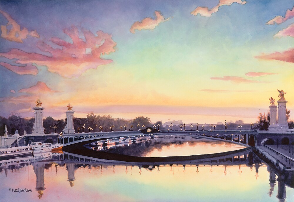 ""Pont Neuf Paris" Watercolor" by Paul Jackson | Redbubble