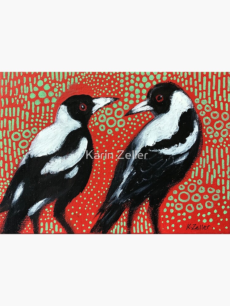 "Two Magpies " Poster for Sale by Karin Zeller | Redbubble