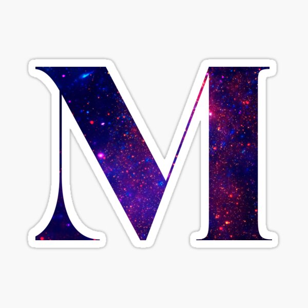 "Letter M galaxy in white background" Sticker for Sale by paulrommer ...