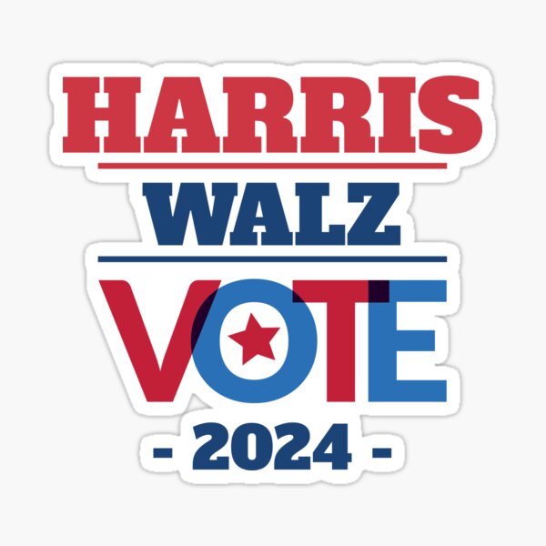 "Harris Walz 2024" Sticker for Sale by LewpyG | Redbubble