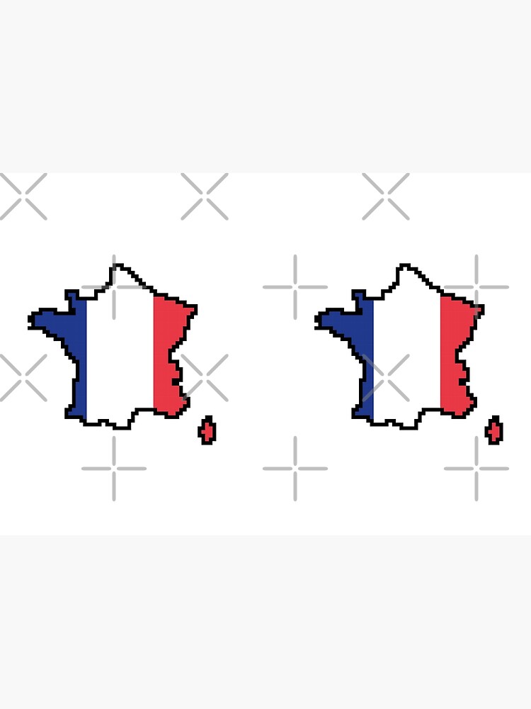 "8-Bits France Map Flag Pixel Art" Hardcover Journal for Sale by ...