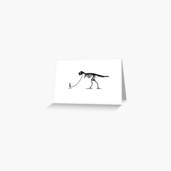 "Extinct T-Rex Dinosaur on Leash" Greeting Card for Sale by viCdesign ...