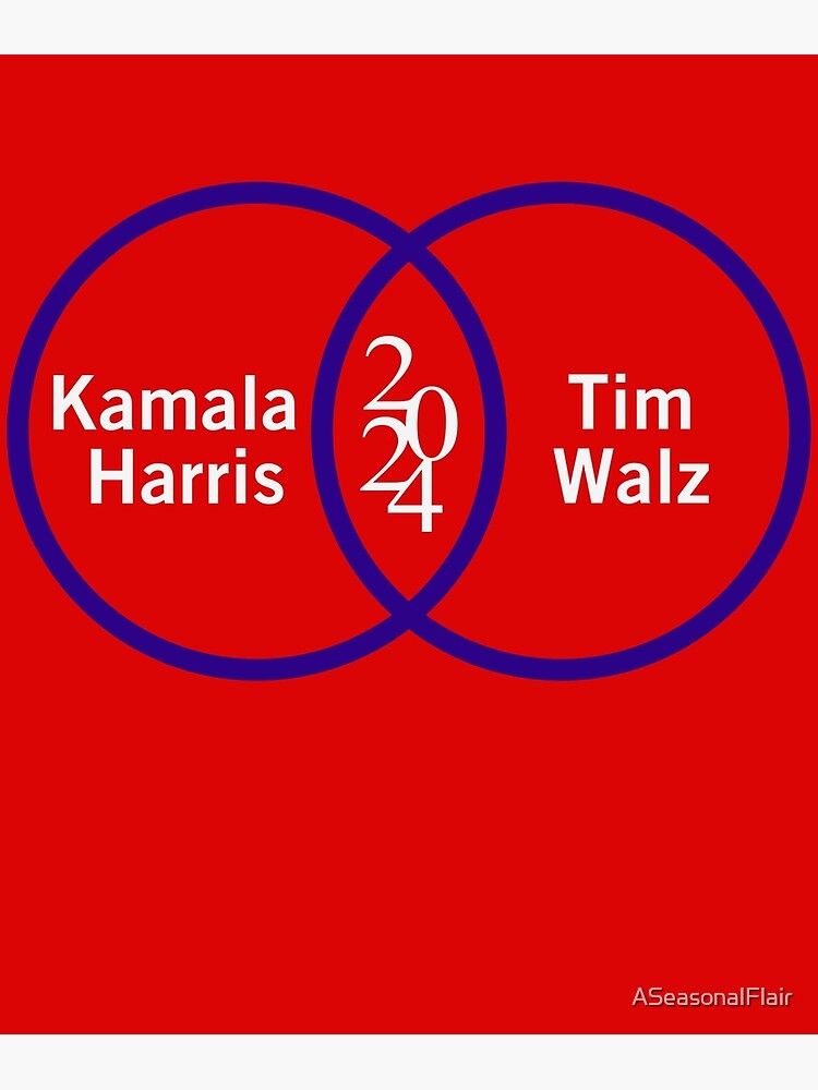 " Venn Diagram 2024 Democratic Presidential Election Nominees Kamala ...