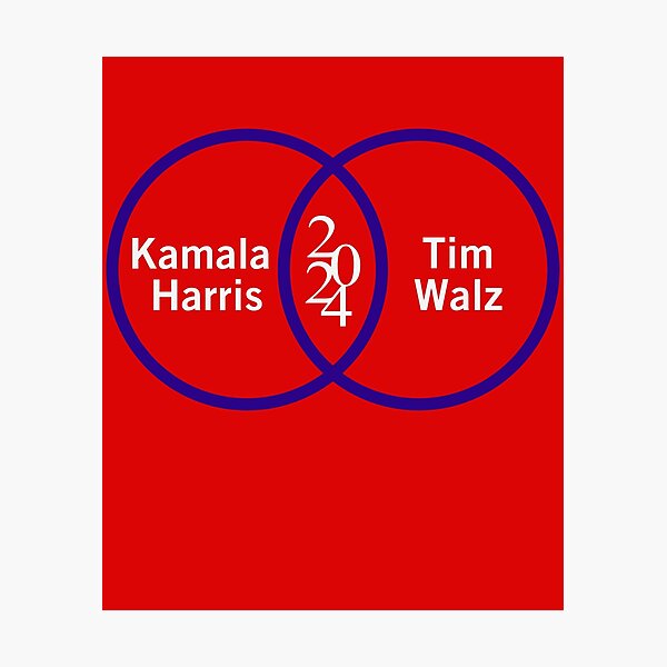 " Venn Diagram 2024 Democratic Presidential Election Nominees Kamala ...