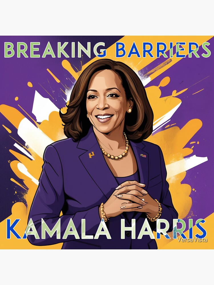 "Kamala Harris 2024: Breaking Barriers - Empowering Design" Sticker for ...