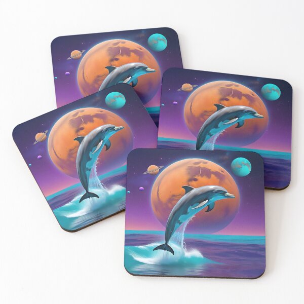 Cosmo Dolphin Coasters for Sale | Redbubble
