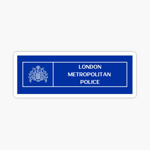 "London Metropolitan police" Sticker by DarthRevan444 | Redbubble