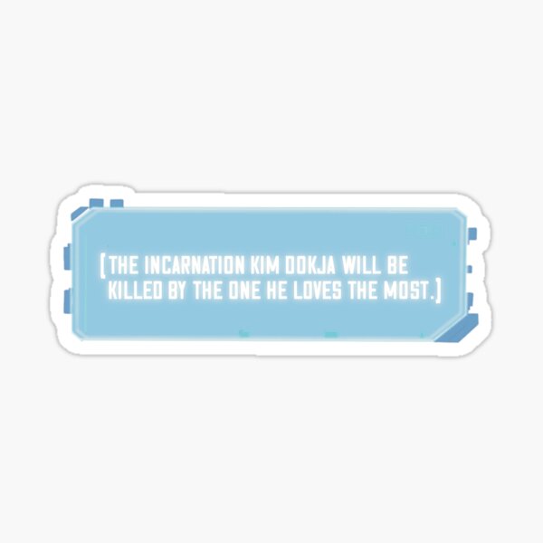 "Orv Kim Dokja Fate Quote" Sticker by mango-boba | Redbubble