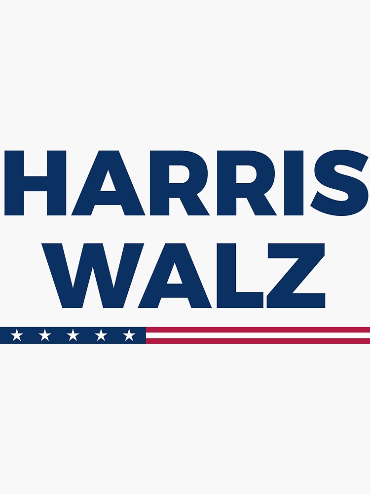 "Kamala Harris and Tim Walz" Sticker for Sale by theworx | Redbubble