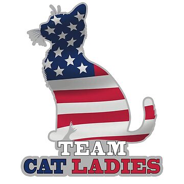 "USA Voting Stickers - Team Cat Lady" Sticker for Sale by C-Town Tees ...