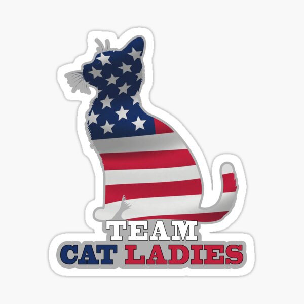 "USA Voting Stickers - Team Cat Lady" Sticker for Sale by C-Town Tees ...