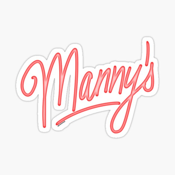 "Neon Manny's Logo" Sticker for Sale by Bonemeal577 | Redbubble