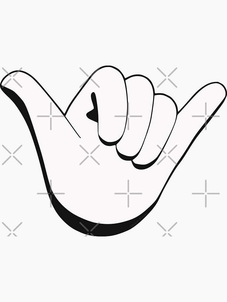 "Shaka Sign" Sticker for Sale by AaronKinzer | Redbubble