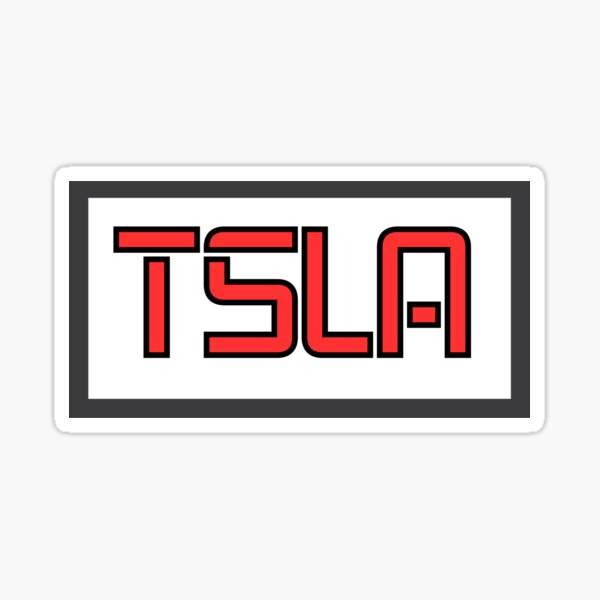 "Tesla logo" Sticker for Sale by TEEJAMBOREE | Redbubble