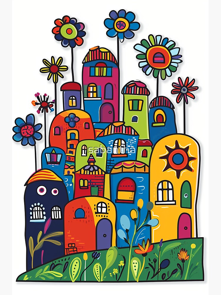 "Bivaria - Colorful neighborhood (3/8)" Sticker by sabantha | Redbubble