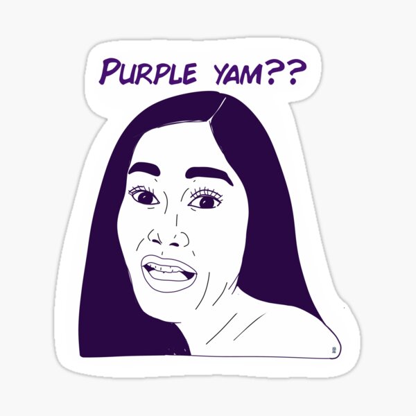 "FILIPINO PURPLE YAM UBE FUNNY MEME" Sticker for Sale by aydapadi ...