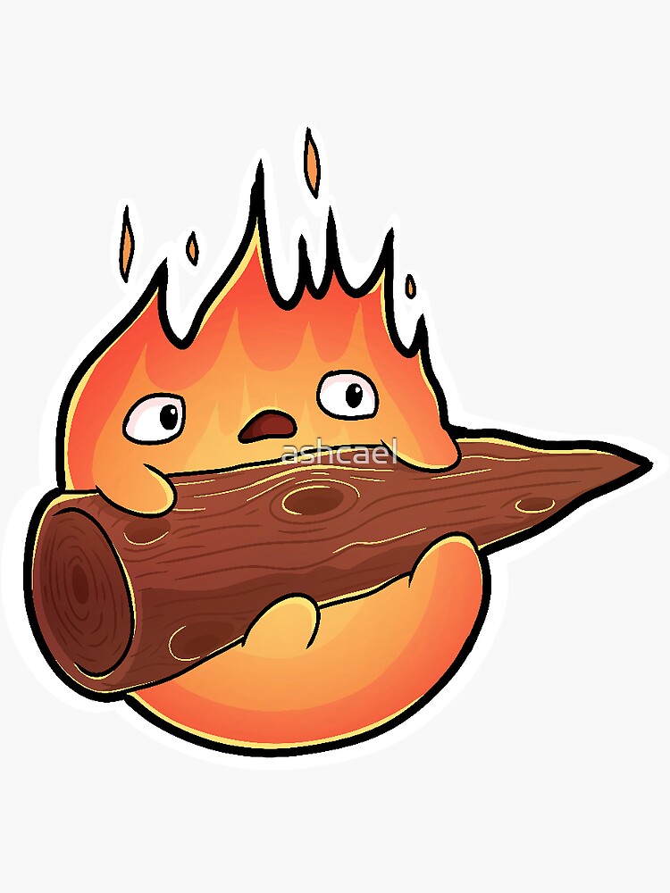 "Calcifer, Howl’s Moving Castle Anime" Sticker for Sale by ashcael ...