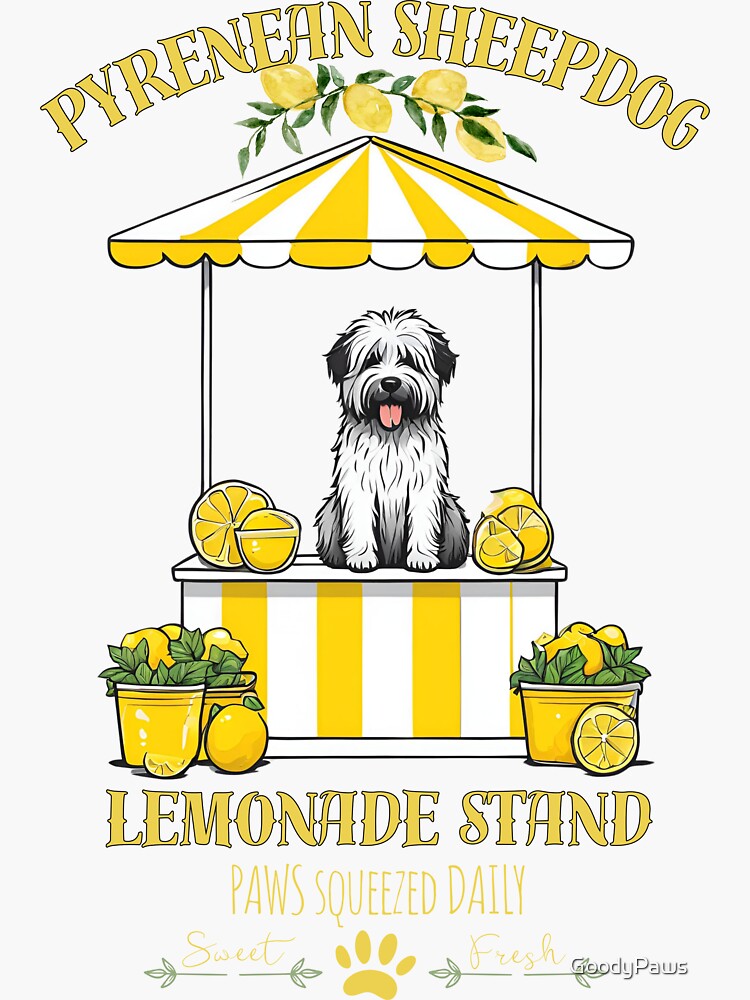 "Coquette Aesthetic Dog Lemonade Stand paws squeezed daily sweet and ...