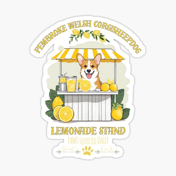"Coquette Aesthetic Dog Lemonade Stand paws squeezed daily sweet and ...