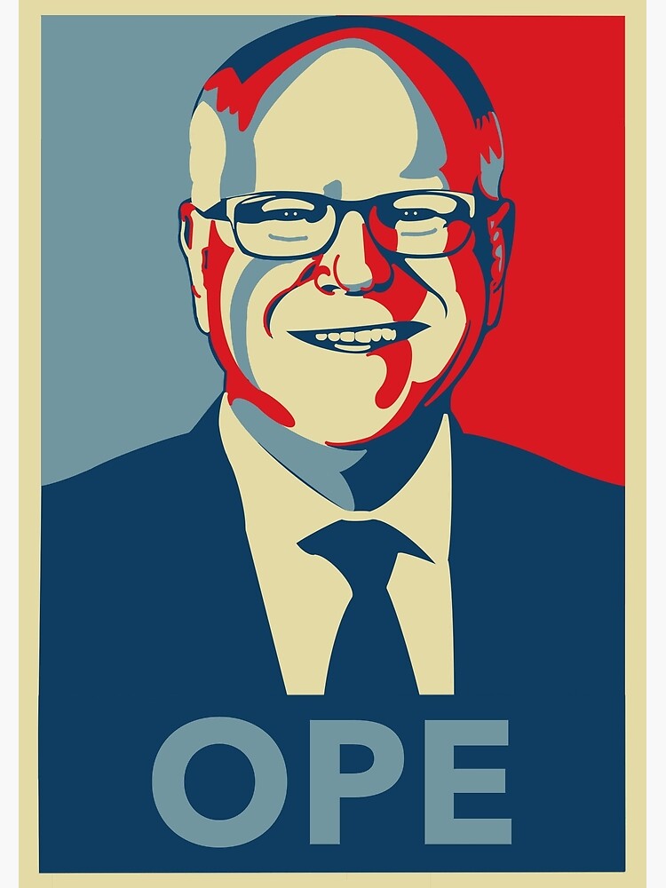 "Tim Walz - Ope stylised portrait" Poster for Sale by Strongleton ...