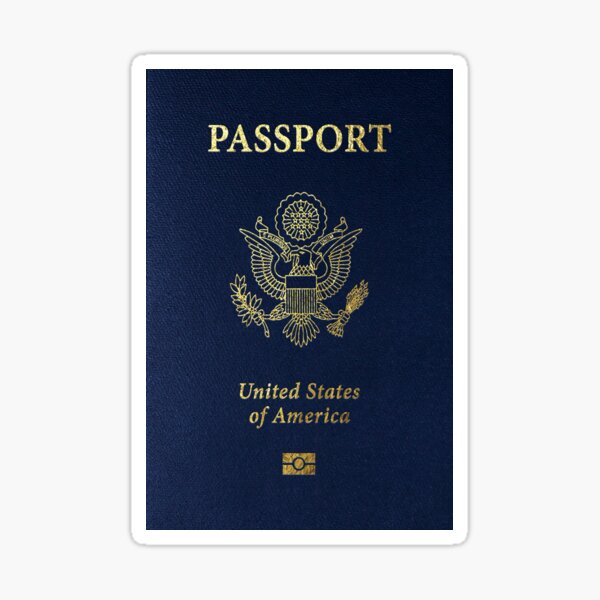 "American Passport Cover " Sticker for Sale by Captain7 | Redbubble