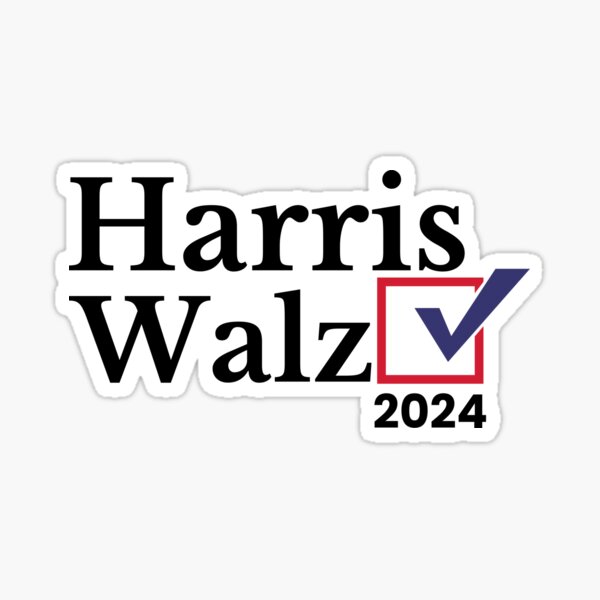 " Harris Walz 2024" Sticker for Sale by SpaceAgnesArt | Redbubble