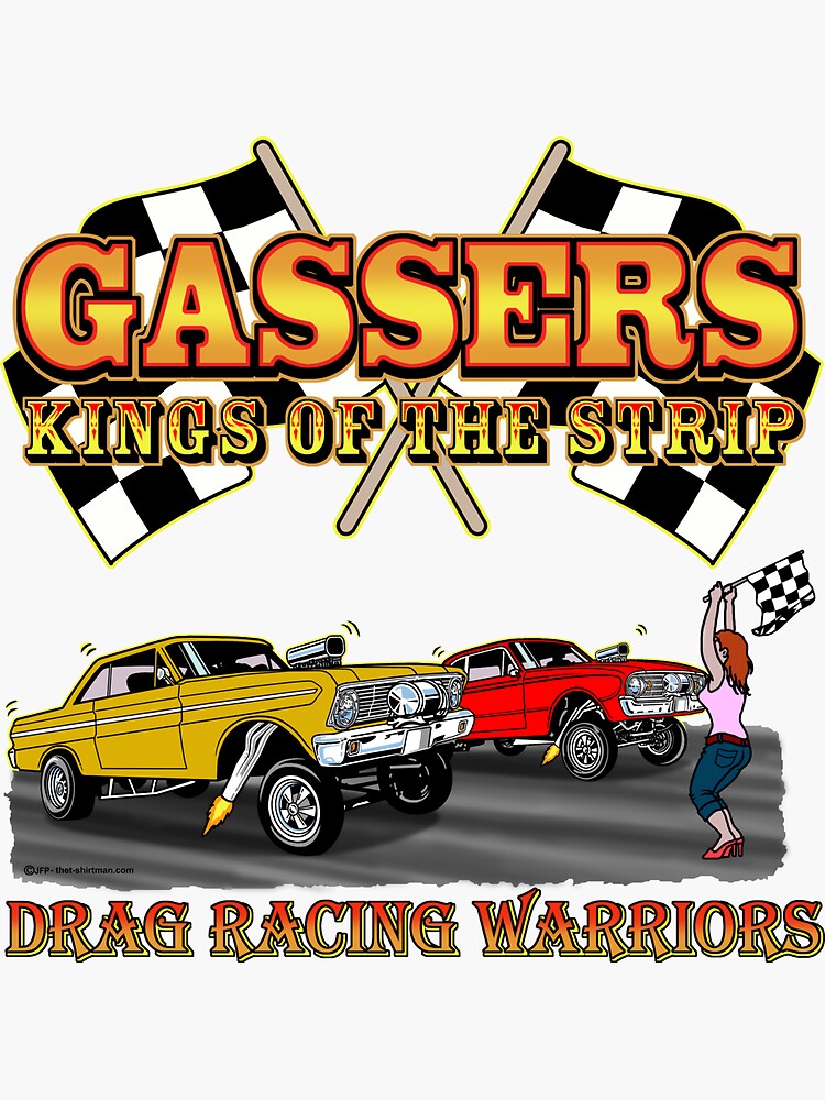 "1960-1965 Nostalgic Gasser Drag Strip Race Cars " Sticker for Sale by ...