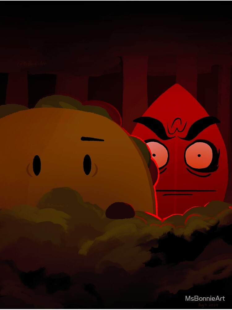 "BFDI x II Taco Evil Leafy" Poster for Sale by MsBonnie | Redbubble