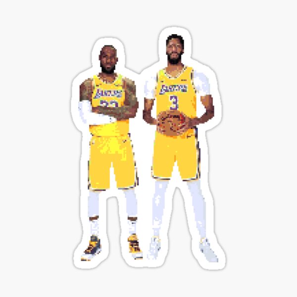 "Lebron James and Anthony Davis" Sticker for Sale by pixelsports2 ...
