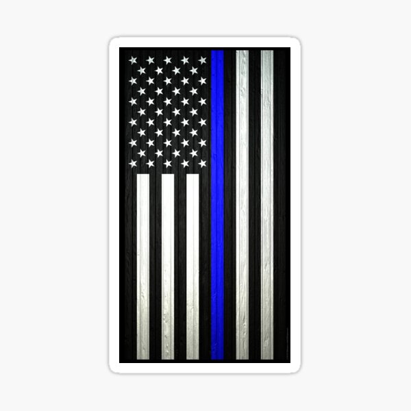 "The Thin Blue Line" Sticker for Sale by 45Snipers | Redbubble