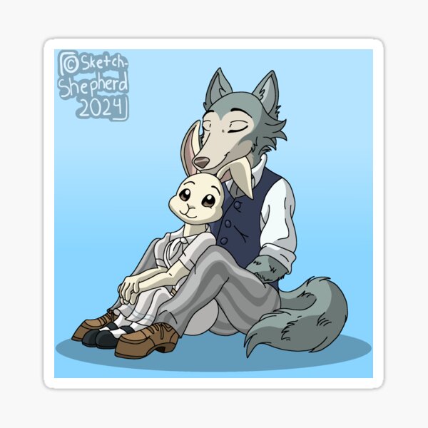 "Legoshi x Haru" Sticker for Sale by SketchShepherd | Redbubble