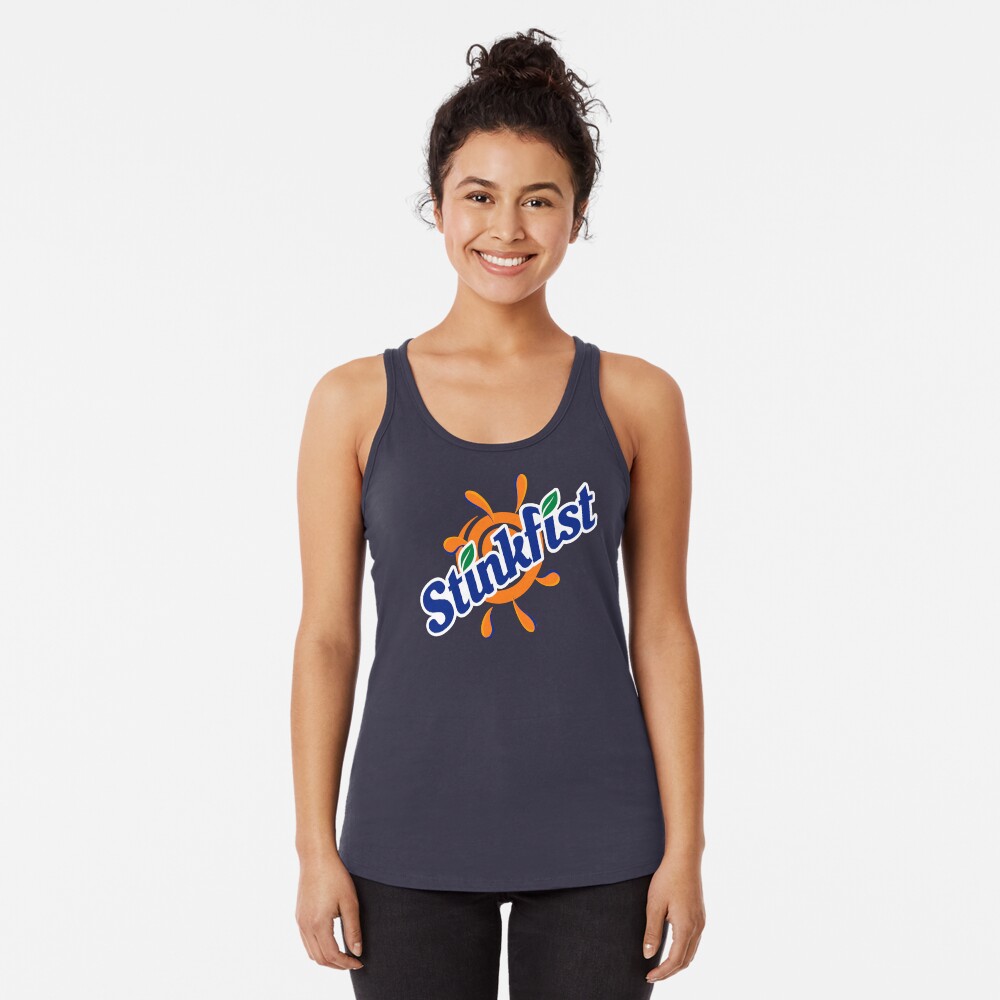 "Stinkfist Sunkist Logo" Sticker for Sale by friendlynbhood | Redbubble