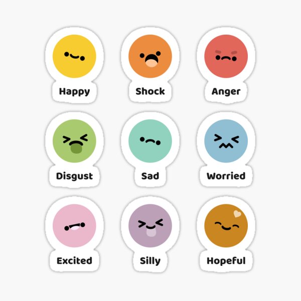 "Emotions" Sticker for Sale by ernestember2 | Redbubble