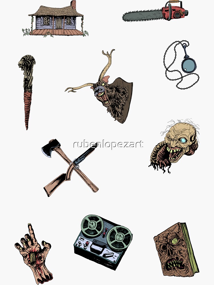 "Evil Dead 2 Sticker pack" Sticker for Sale by rubenlopezart | Redbubble