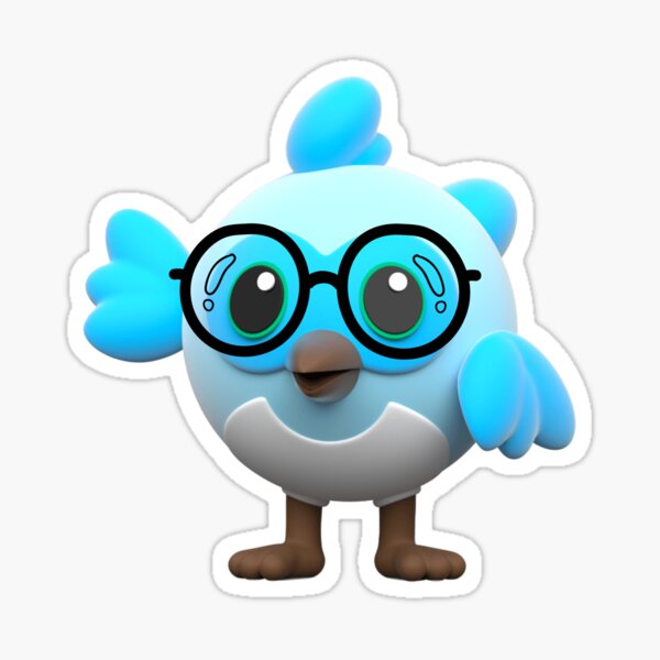 "Flutter bird logo" Sticker for Sale by Redstrawberry13 | Redbubble