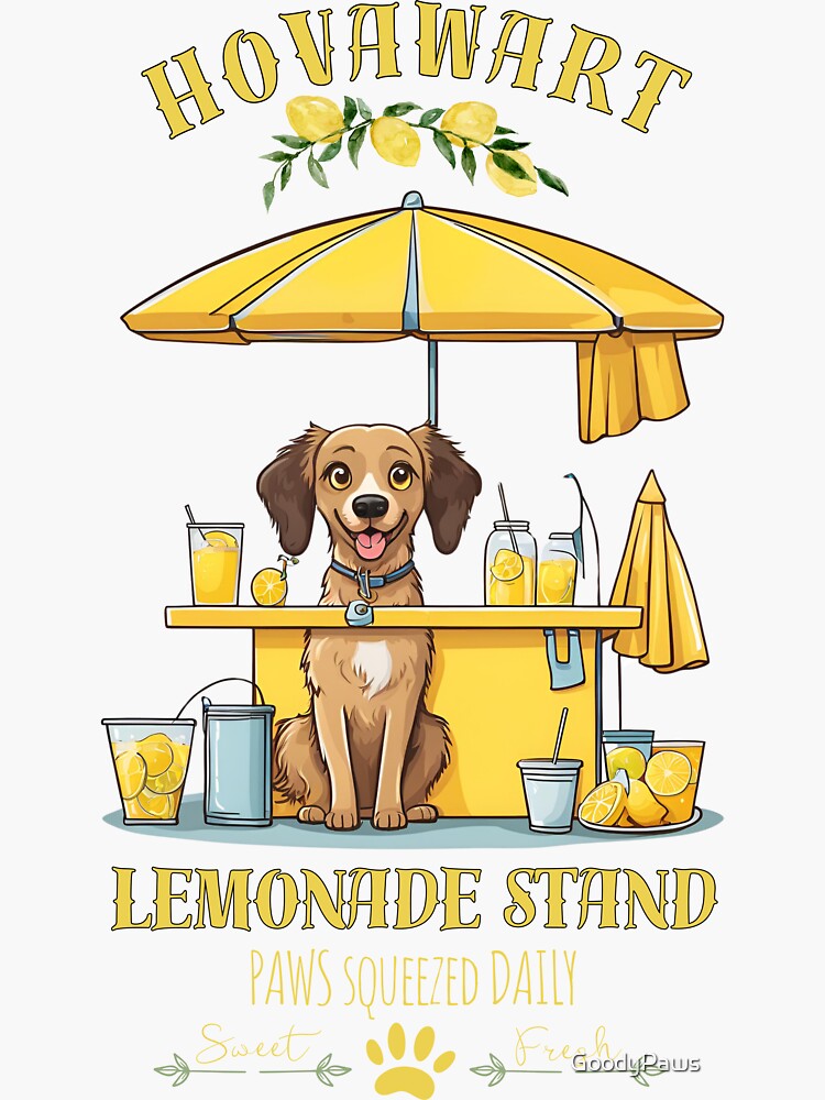 "Coquette Aesthetic Dog Lemonade Stand paws squeezed daily sweet and ...