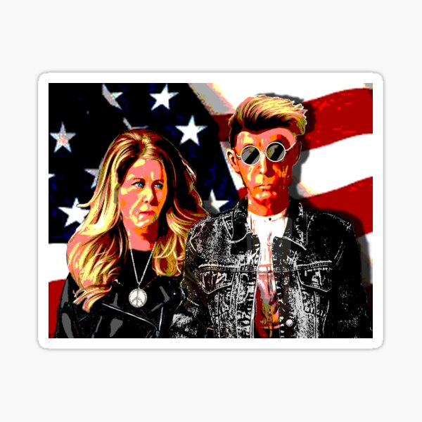 "New Twist on American Gothic Parody Pop Art" Sticker for Sale by dpenn ...