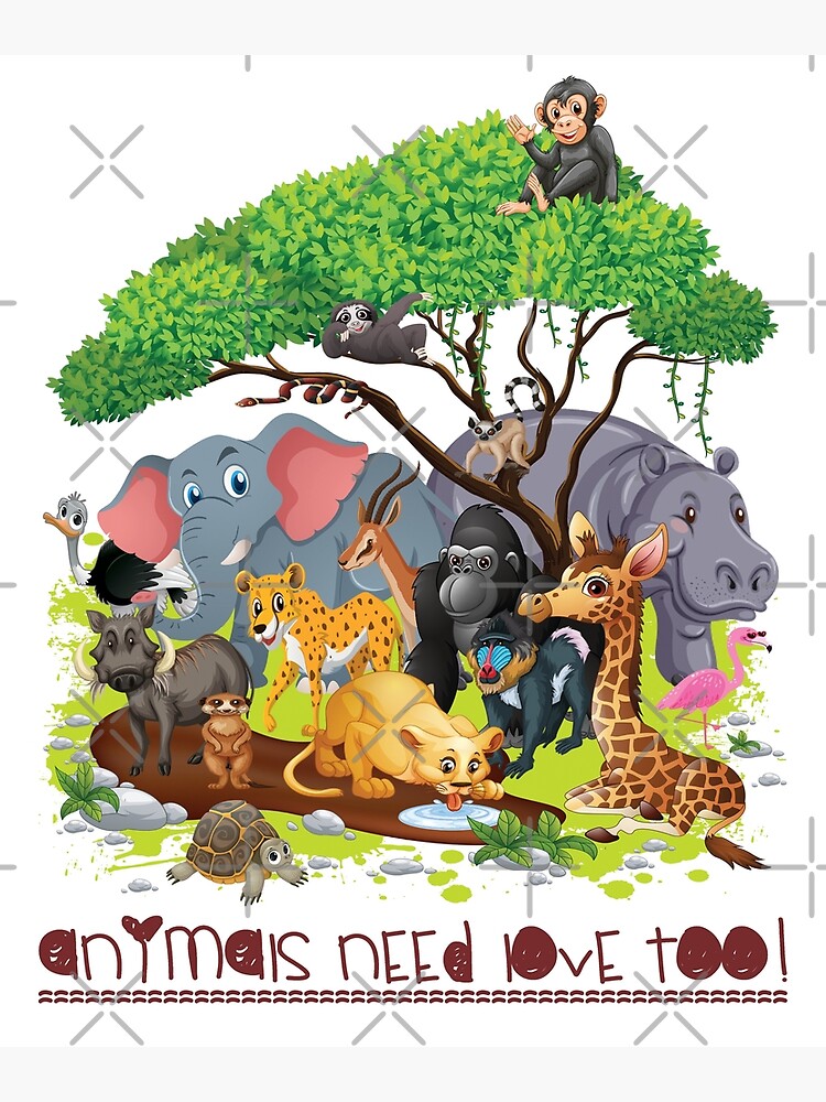 Lámina fotográfica «Zoo Safari Animals - ¡Los animales también ...