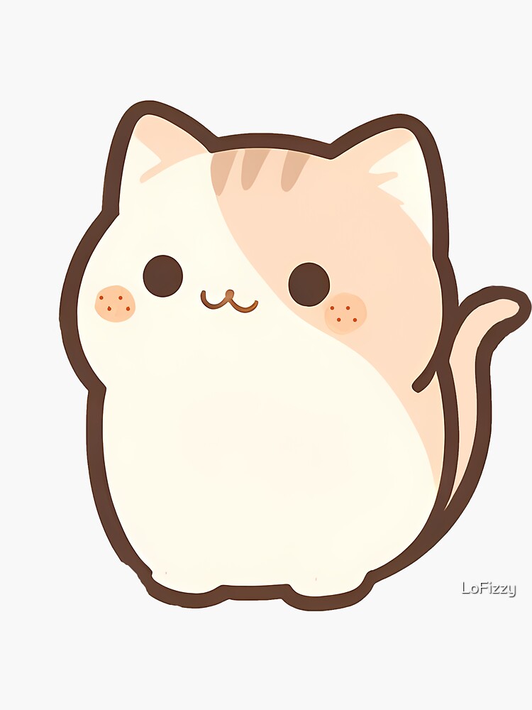 "Cute Blobby Cat - Blob Cat Meme" Sticker for Sale by LoFizzy | Redbubble