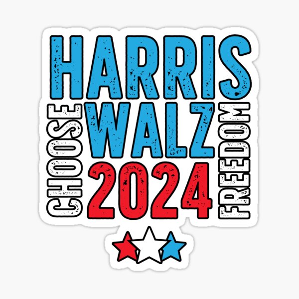 "Harris Walz 2024 CHOOSE FREEDOM" Sticker for Sale by MishaHead | Redbubble