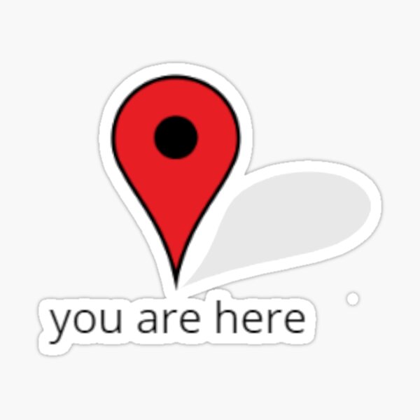 "You are here" Sticker by Luisalaspu | Redbubble