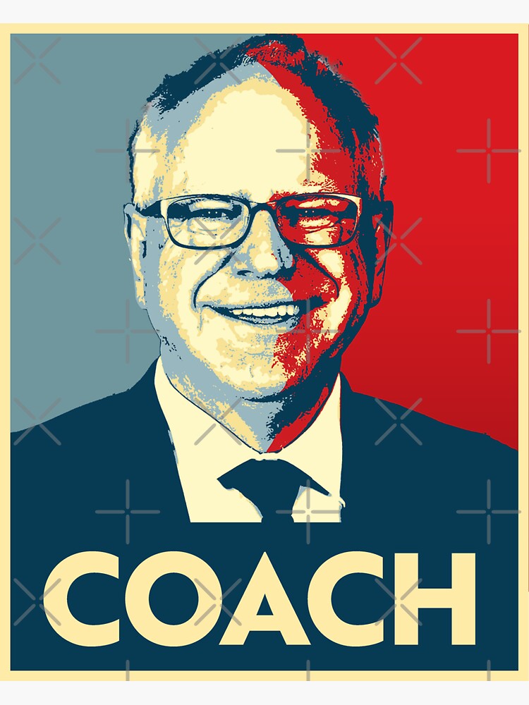 "Coach Walz - HARRIS WALZ 2024" Sticker for Sale by partyfarty | Redbubble