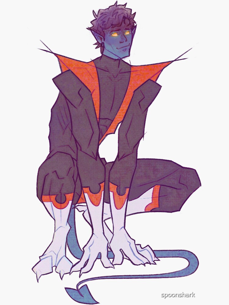 "Nightcrawler crouching" Sticker for Sale by spoonshark | Redbubble