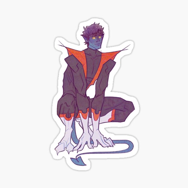 "Nightcrawler crouching" Sticker for Sale by spoonshark | Redbubble