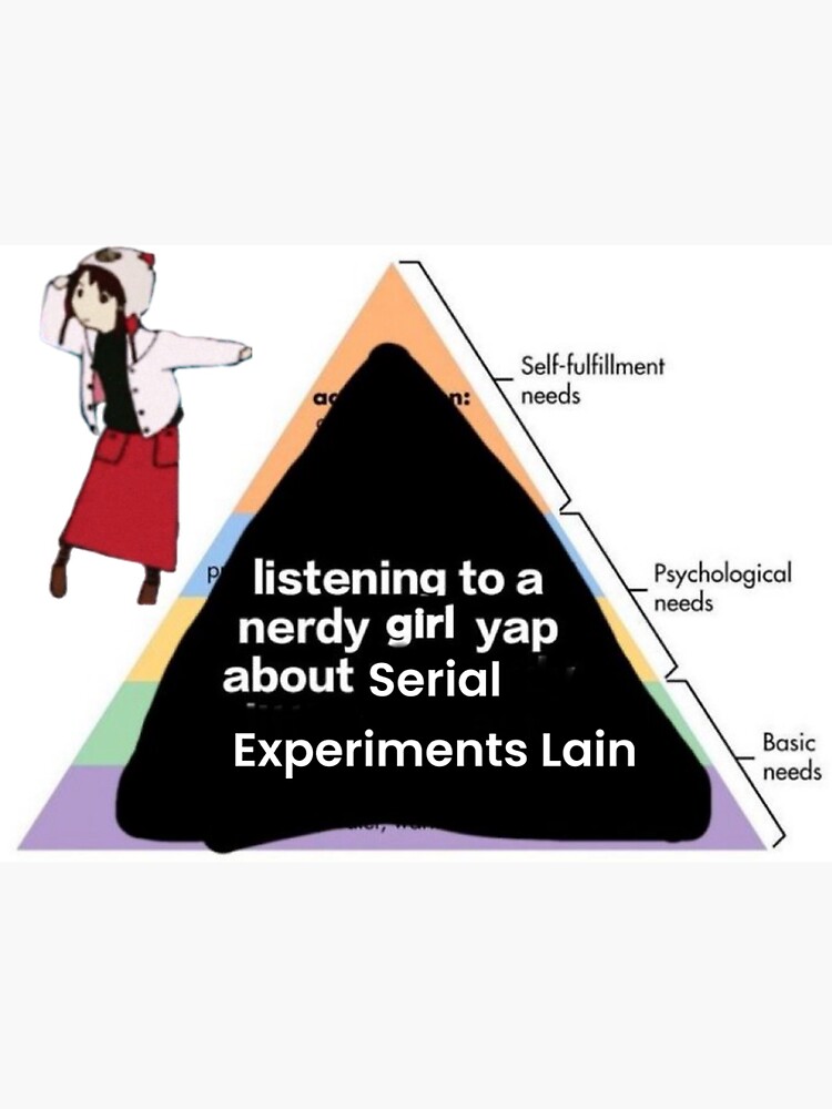 "Yapping about Lain meme " Sticker for Sale by MerikuroCreates | Redbubble